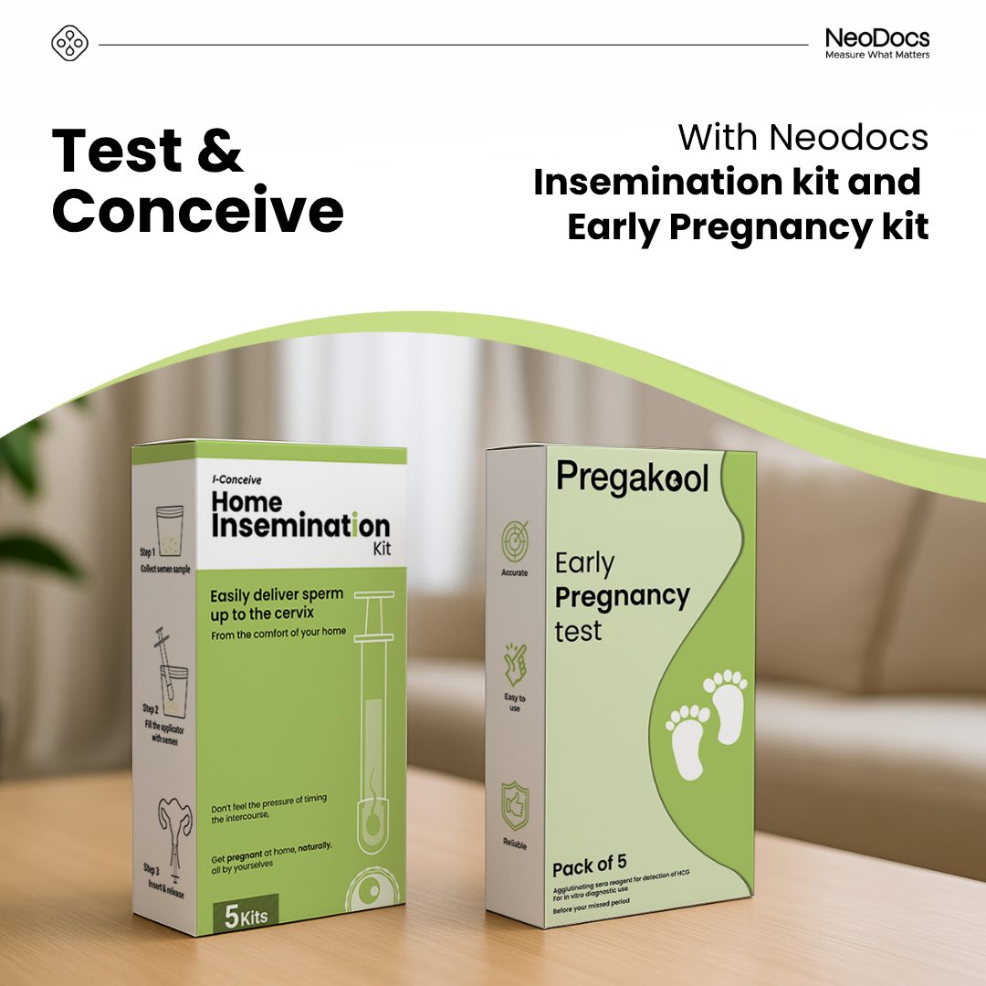 Neodocs I-Conceive IVI/IUI kit + 5 Pregnancy test kit | At Home Insemi