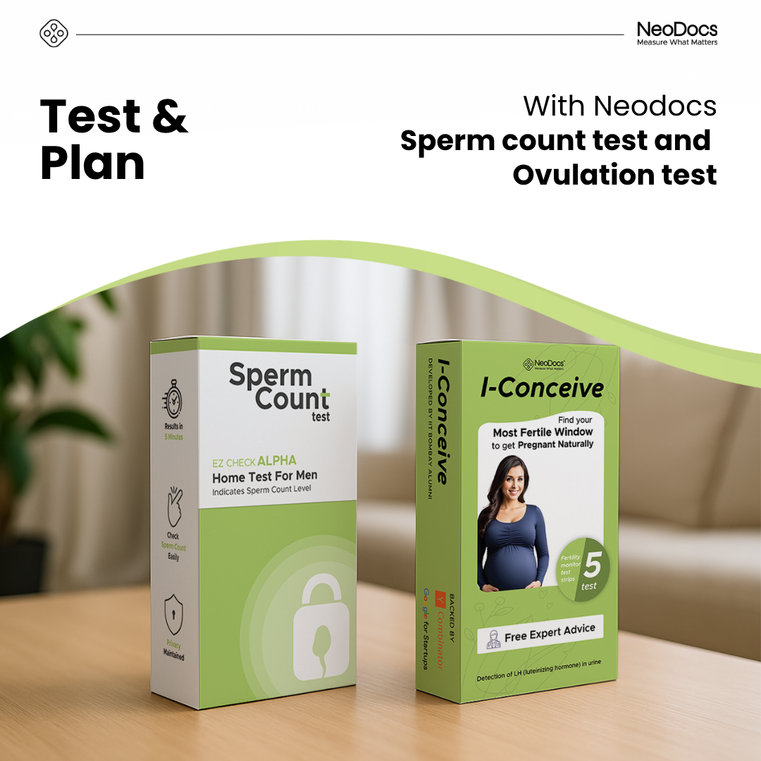 Neodocs Sperm Count test kit + Ovulation test kit Combo